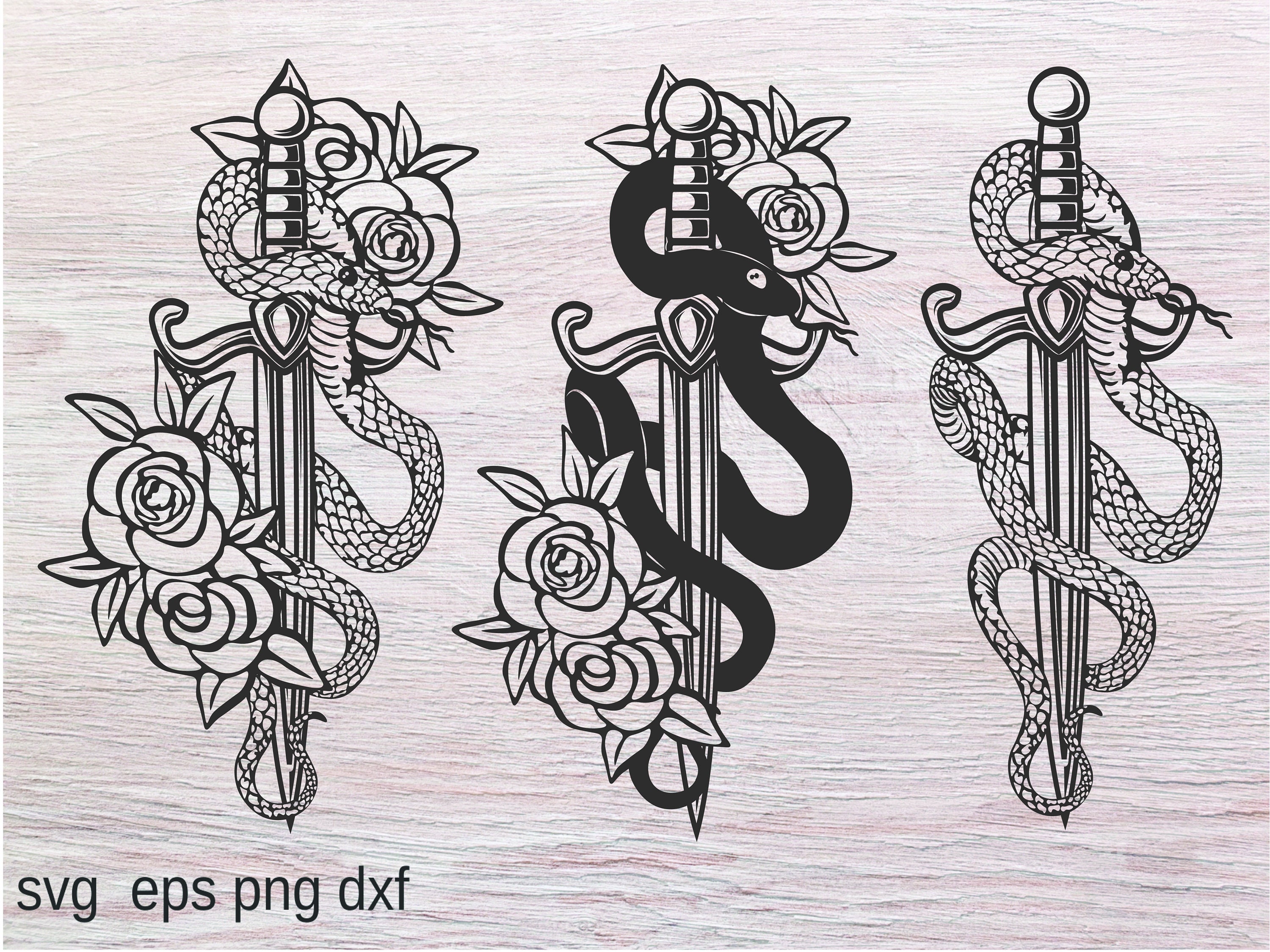 Snake Wrapped Around Sword