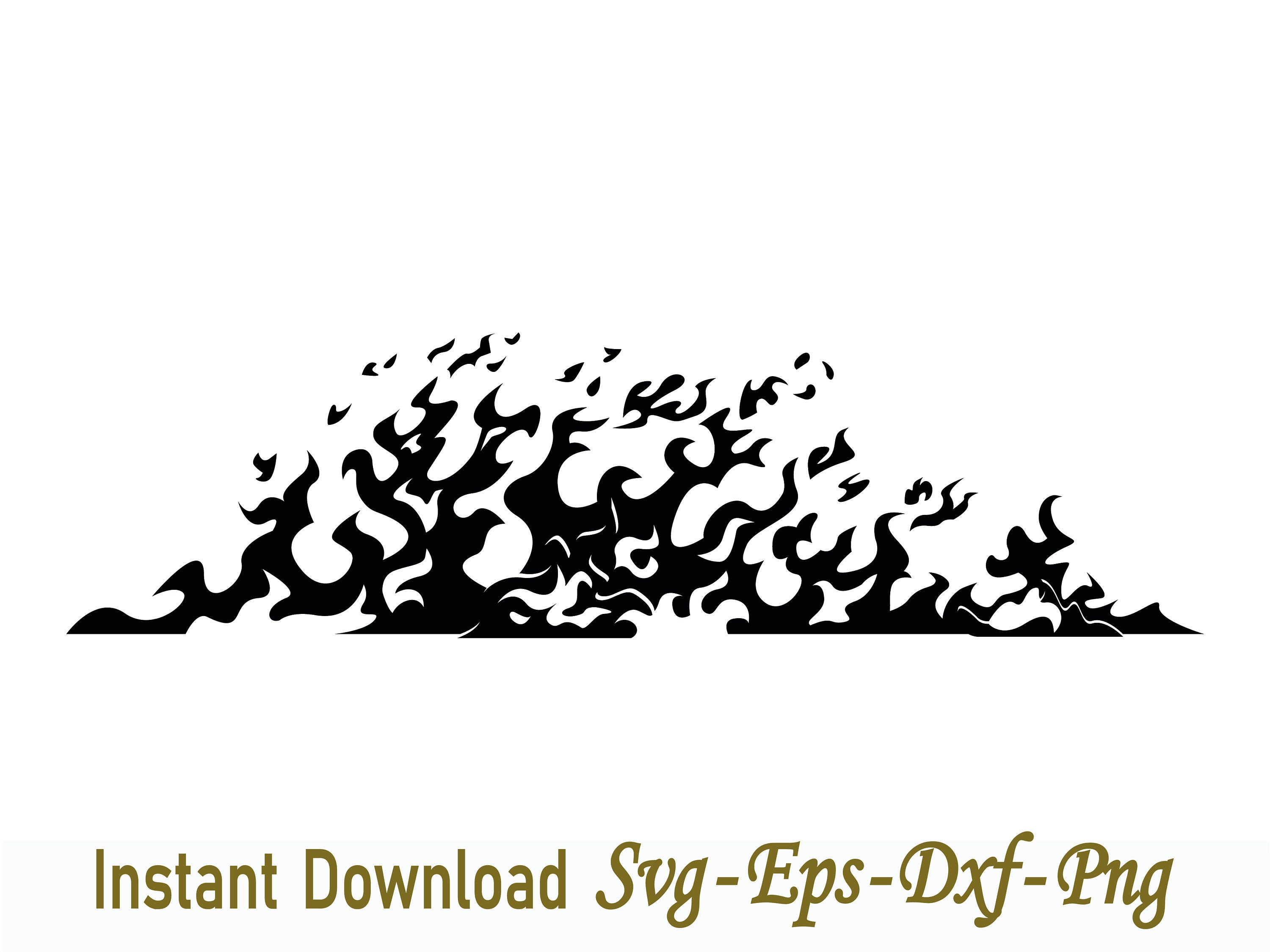 Fire SVG Cut File Flames SVG Instant Download Digital Design | Etsy
