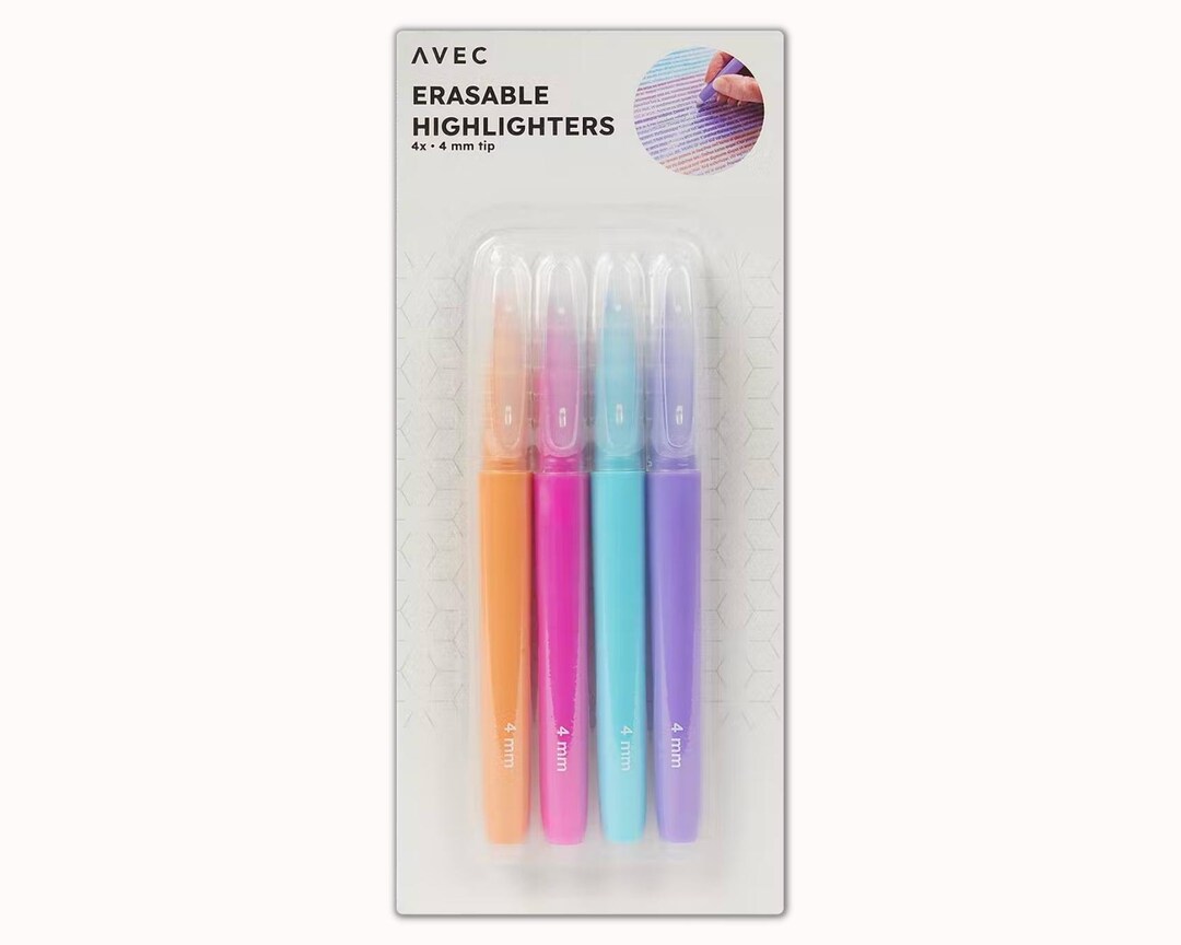 Erasable Highlighter Set, Erasable Highlighter Pens, Erasable Pastel ...
