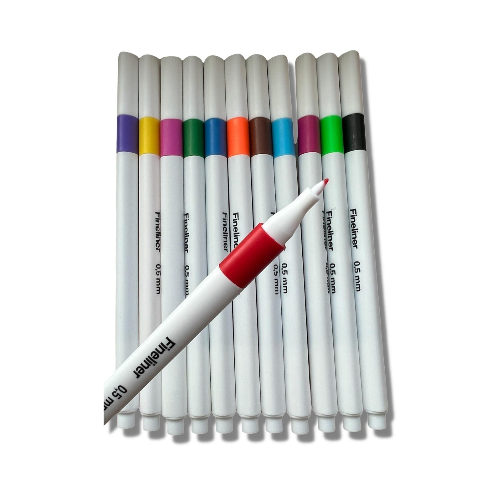 Fine Line Pens, Set of 12 Pieces, Felt Pens Set Multicolor, School ...