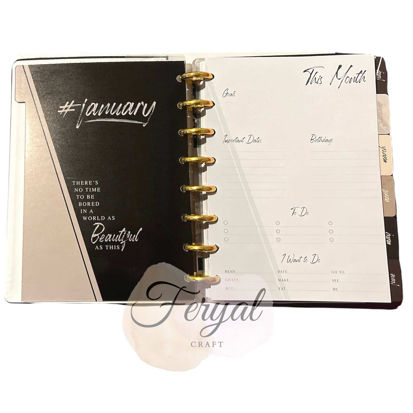 Hardcover Spiral Planner, Hardbound Planner, Detailed Planner, Planner ...