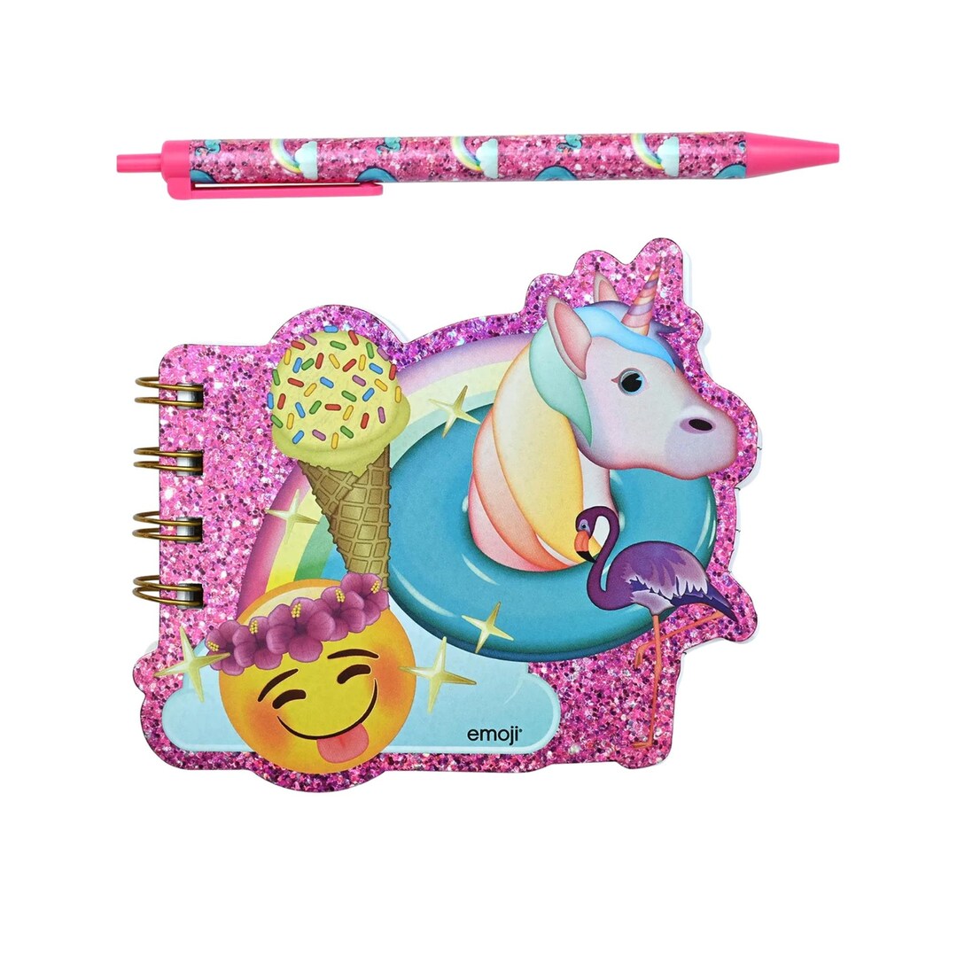 Emoticon Notebook, Spiral Notebook, Twin Wire Ruled Notebook, With Pen ...