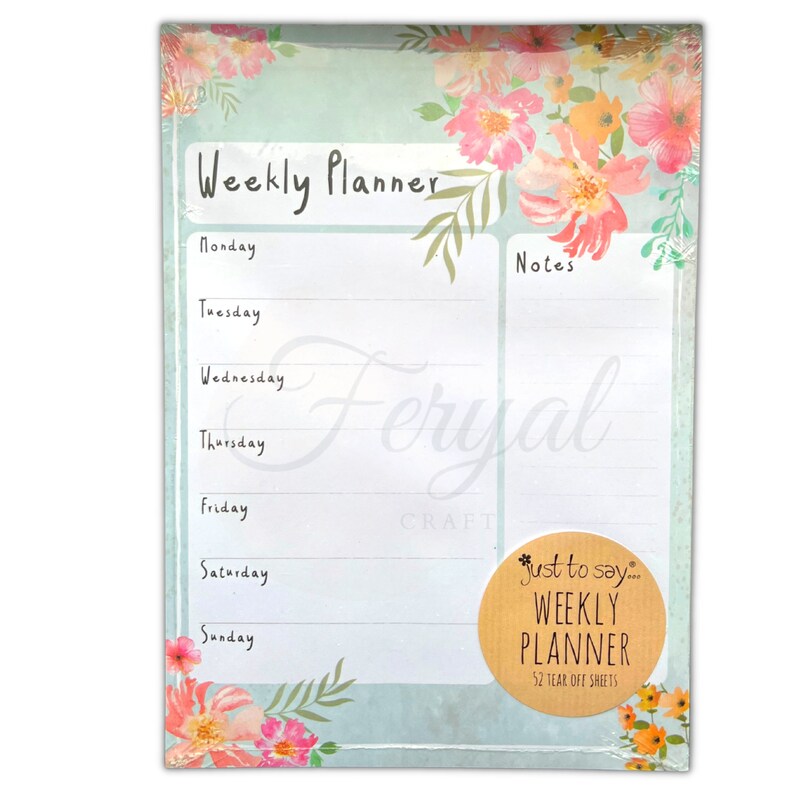 A4 Weekly Planner Pad, Weekly Desk Planner, Undated Planner, to Do List ...