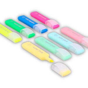 Tiny Pastel Highlighters, Set of 6, Study Pen, Highlighters for ...