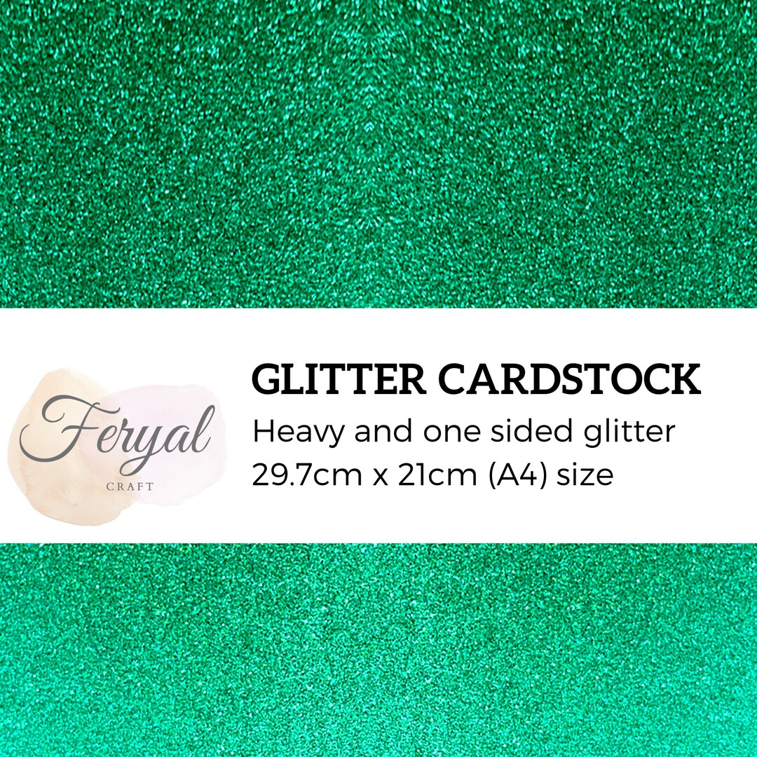 Glitter Cardstock, A4 Glitter Cardstock, Glitter Paper, Green Glitter ...