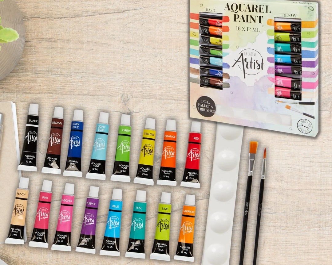 Watercolor Paint Set, Basic Watercolor Paint Set, Artists Paints Set ...