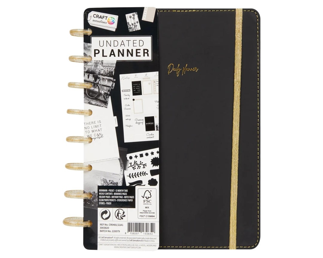 Undated Planner Spiral, Monthly Planner, Undated Sheets, Daily Planner ...