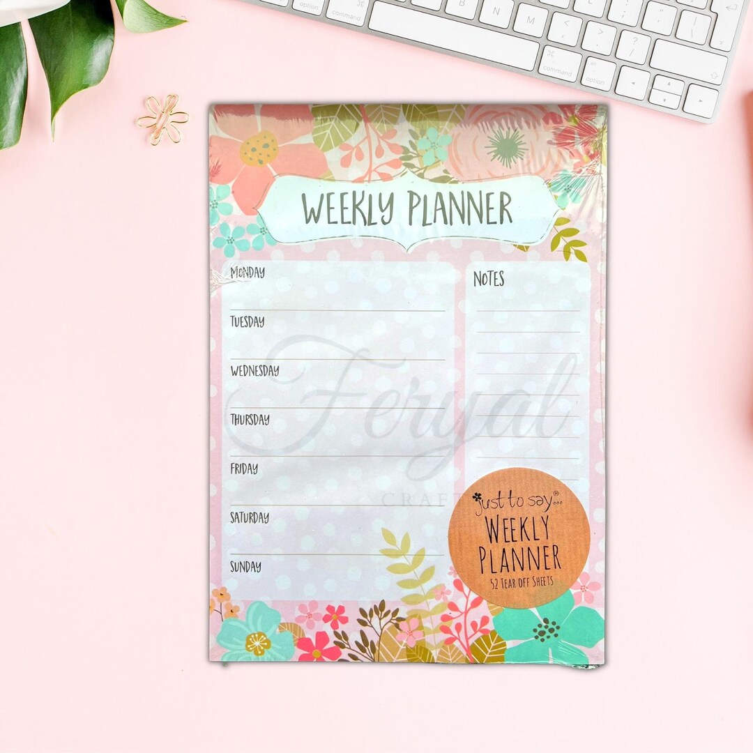 Tear off Weekly Planner, Tear off Notepad, A4 Weekly Desk Planner ...