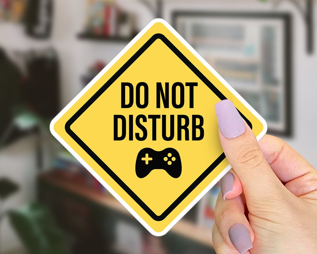 Do Not Disturb Gamer at Work Vinyl Sticker, Funny Gamer Sticker for ...