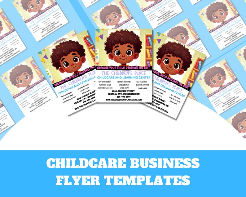 Childcare Flyer Template, Editable Daycare Marketing (canva, 8.5x11 ...