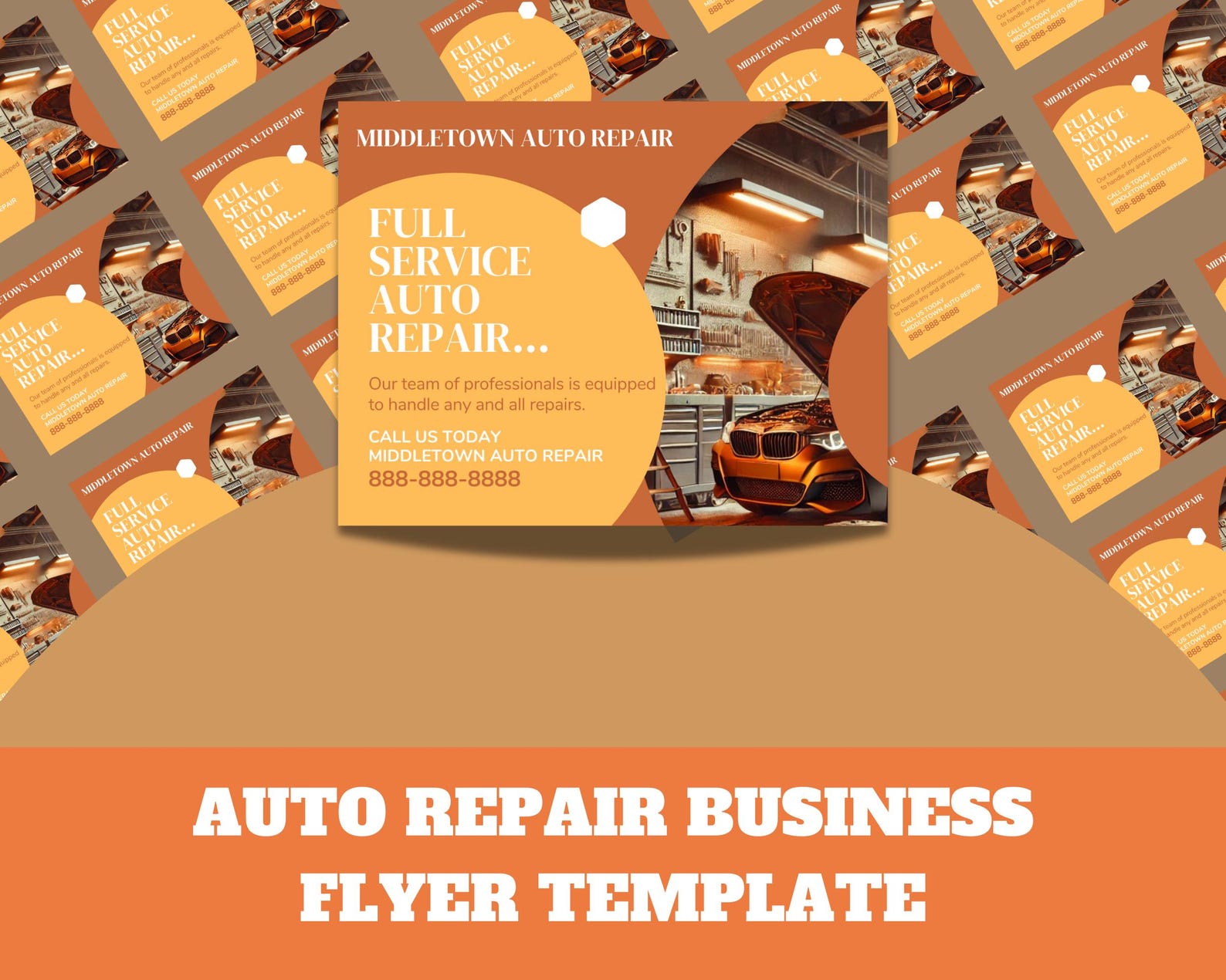 Auto Repair Shop Flyer 5x7 Mailer Postcard Template Editable Canva ...