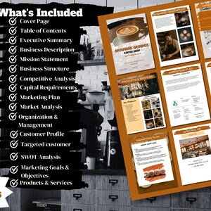 Coffee Shop Business Plan Template Café Business Plan Canva & Microsoft ...