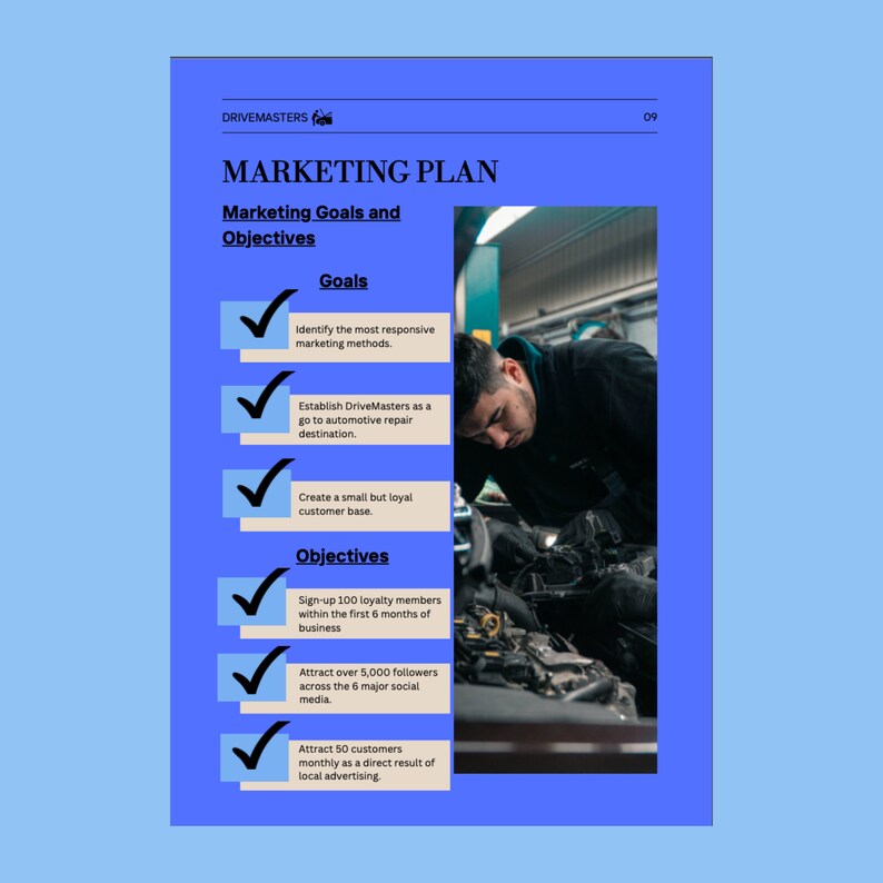 Auto Repair Shop Business Plan - Business Plan Template - Automotive ...