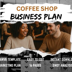 Coffee Shop Business Plan Template Café Business Plan Canva & Microsoft ...
