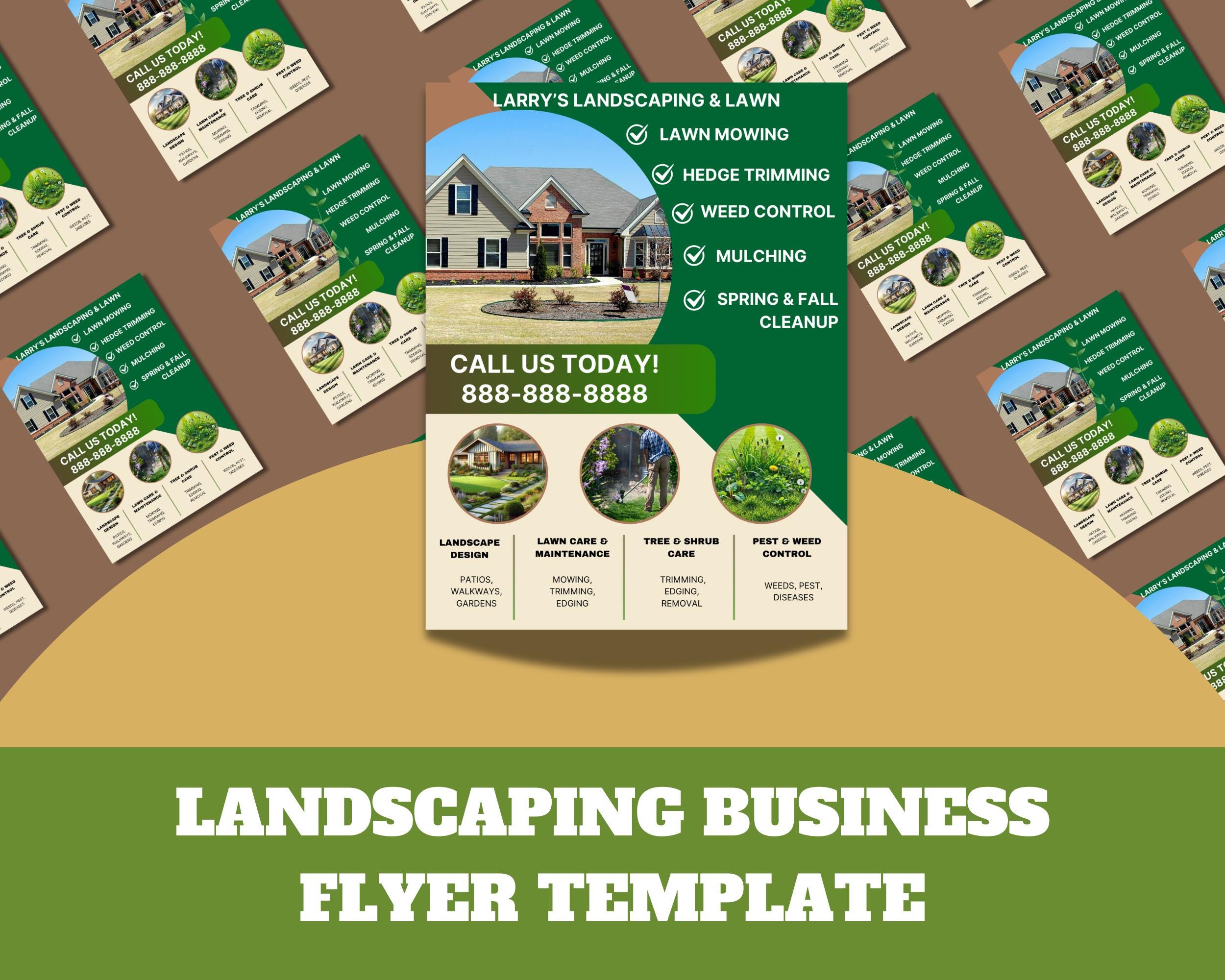 Landscaping Flyer Template for Landscaping Lawn Care Business, Instant ...
