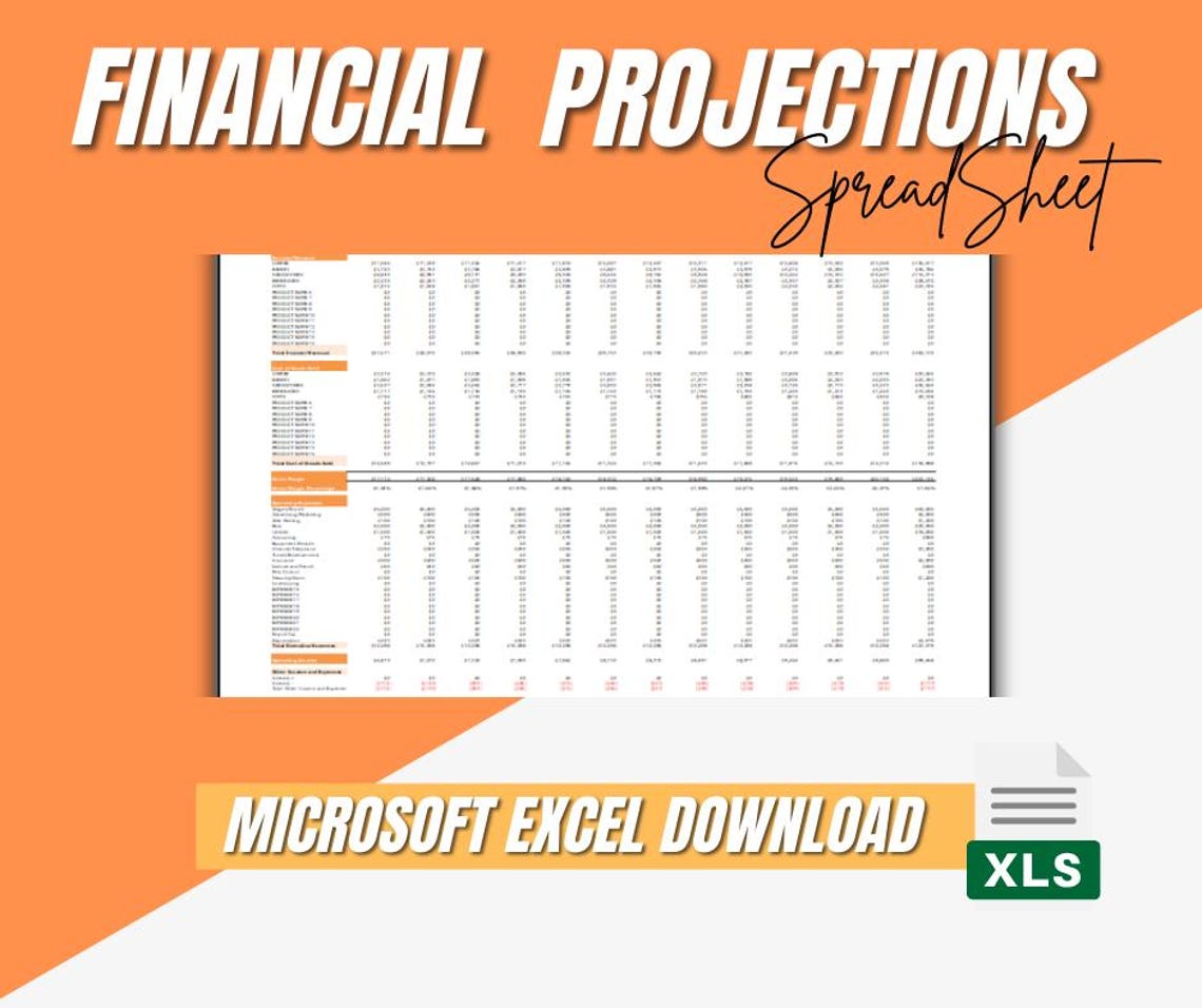 Financial Projections Spreadsheet for Start-up or Existing Business ...