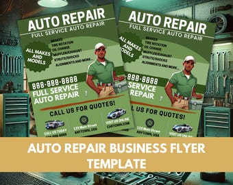 Auto Repair Flyer Template for Auto Repair Business, Instant Download ...