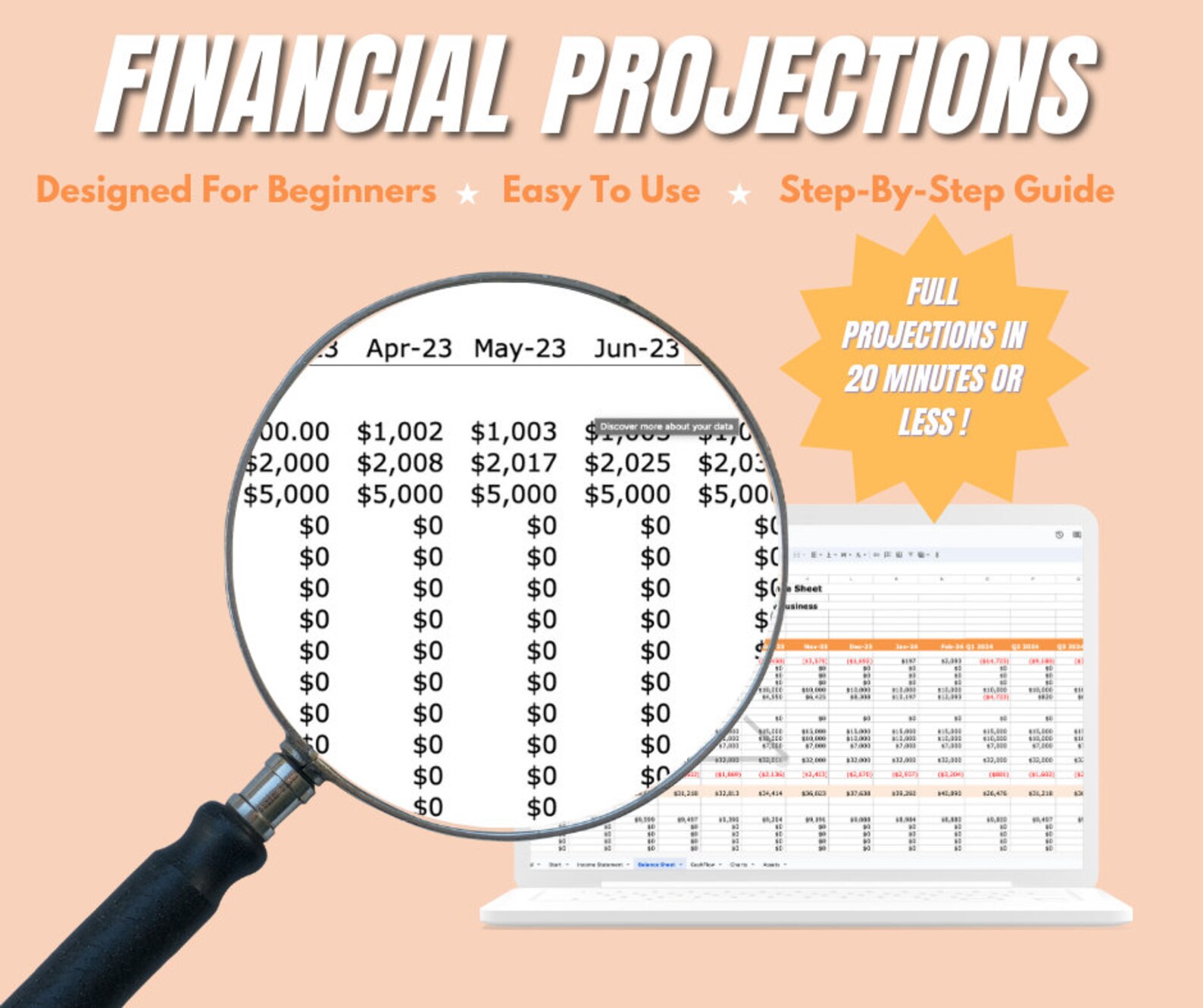 Financial Projections Template for Beginners - Google Sheets - Income ...