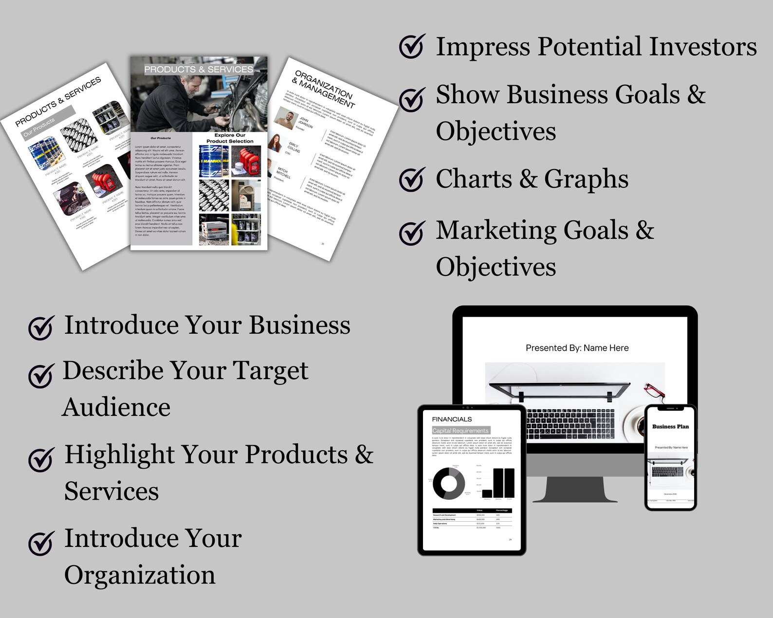 Small Business Plan Template for Start up Business Editable Canva ...