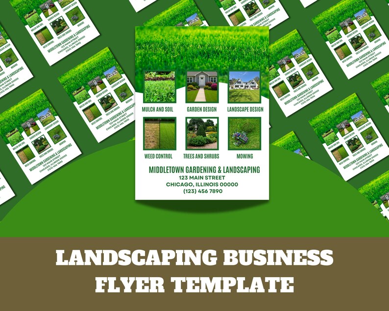 Lawn Care Flyer Template: Editable Canva Design (digital Download 8 ...