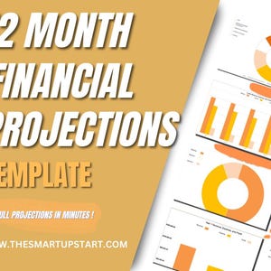 Financial Projections Spreadsheet for Start up Business - 12 Month ...