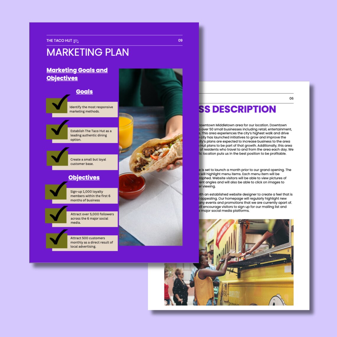 Food Truck Business Plan Taco Truck Business Plan canva Microsoft Word ...