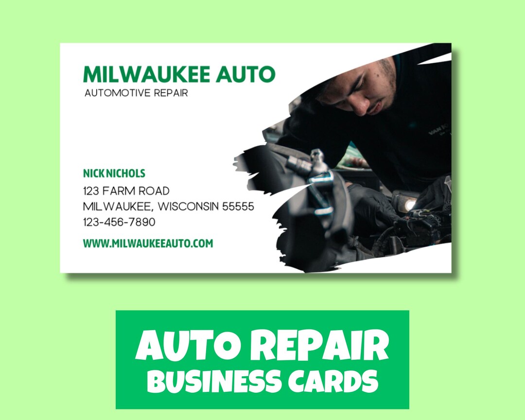 Car Repair Business Cards 500 or 1000 Custom Printed Cards Glossy 14PT ...
