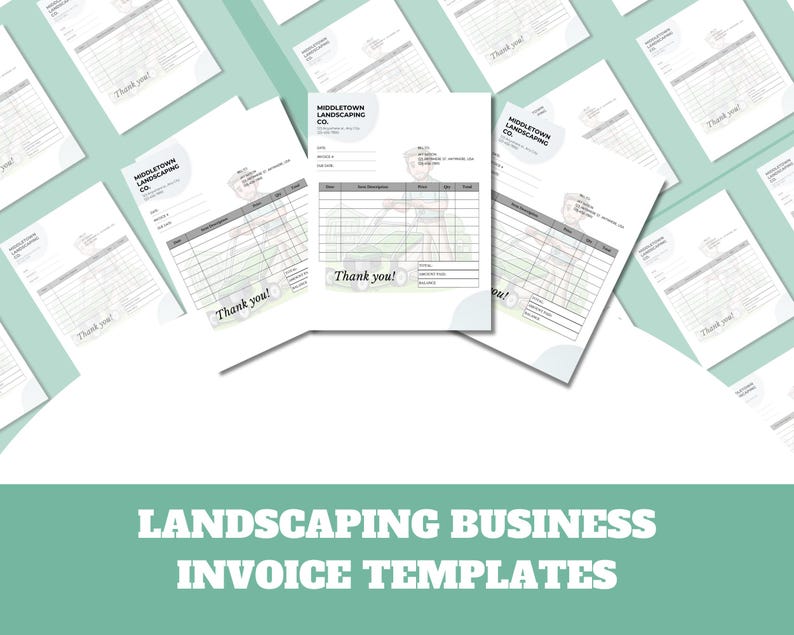 Landscaping Invoice Template: Editable Canva Design (8.5x11) - Etsy