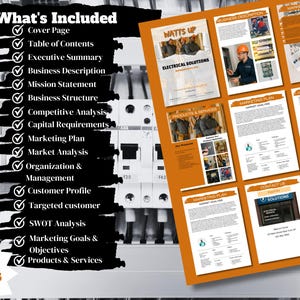Electrician Business Plan Template for Canva and Word (instant Download ...
