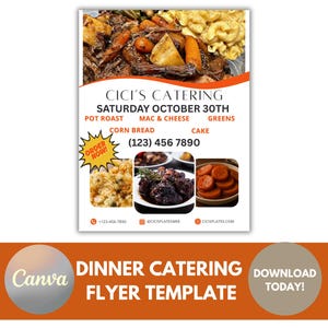 Soul Food Dinner Fundraiser Flyer Template: Editable Canva Design - Etsy