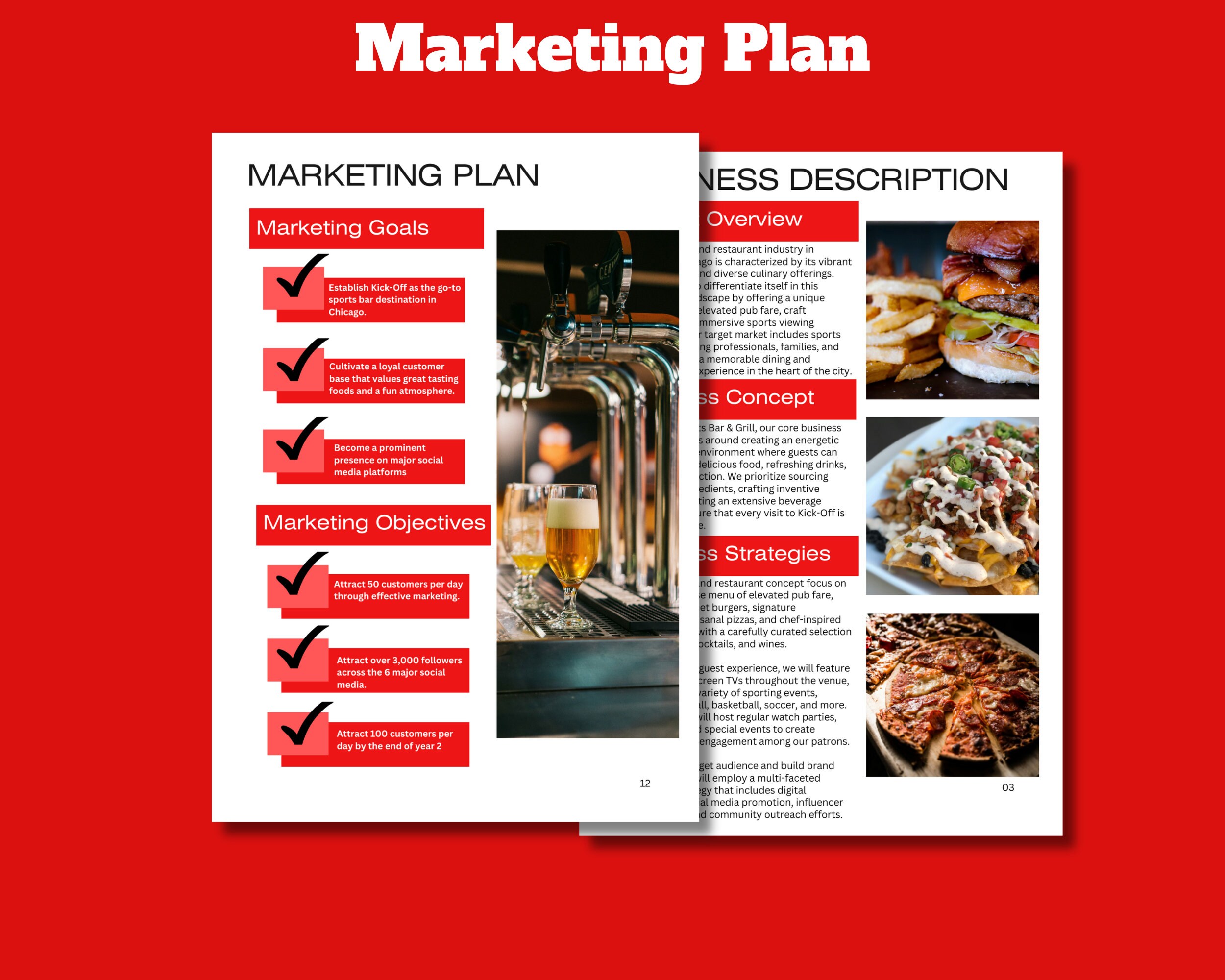 Sports Bar and Restaurant Business Plan Template - Instant Download ...