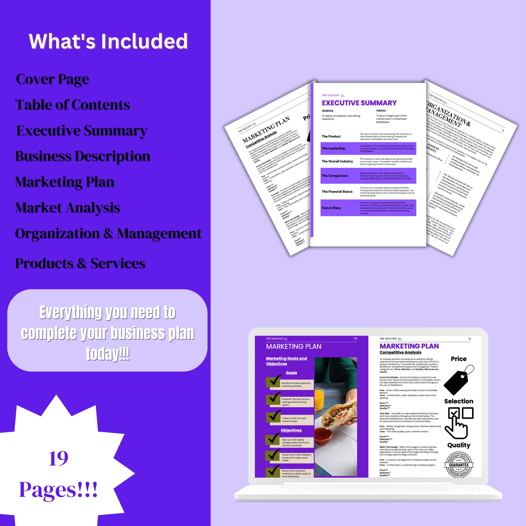 Food Truck Business Plan - Taco Truck Business Plan -canva - Microsoft ...