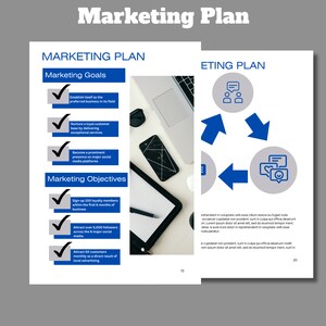 Start up Business Plan Template - Canva - Business Proposal - Marketing Plan - Editable Business ...