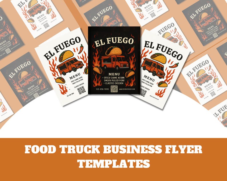 Taco Truck Business Flyer Template for Canva Instant Download Easy to ...