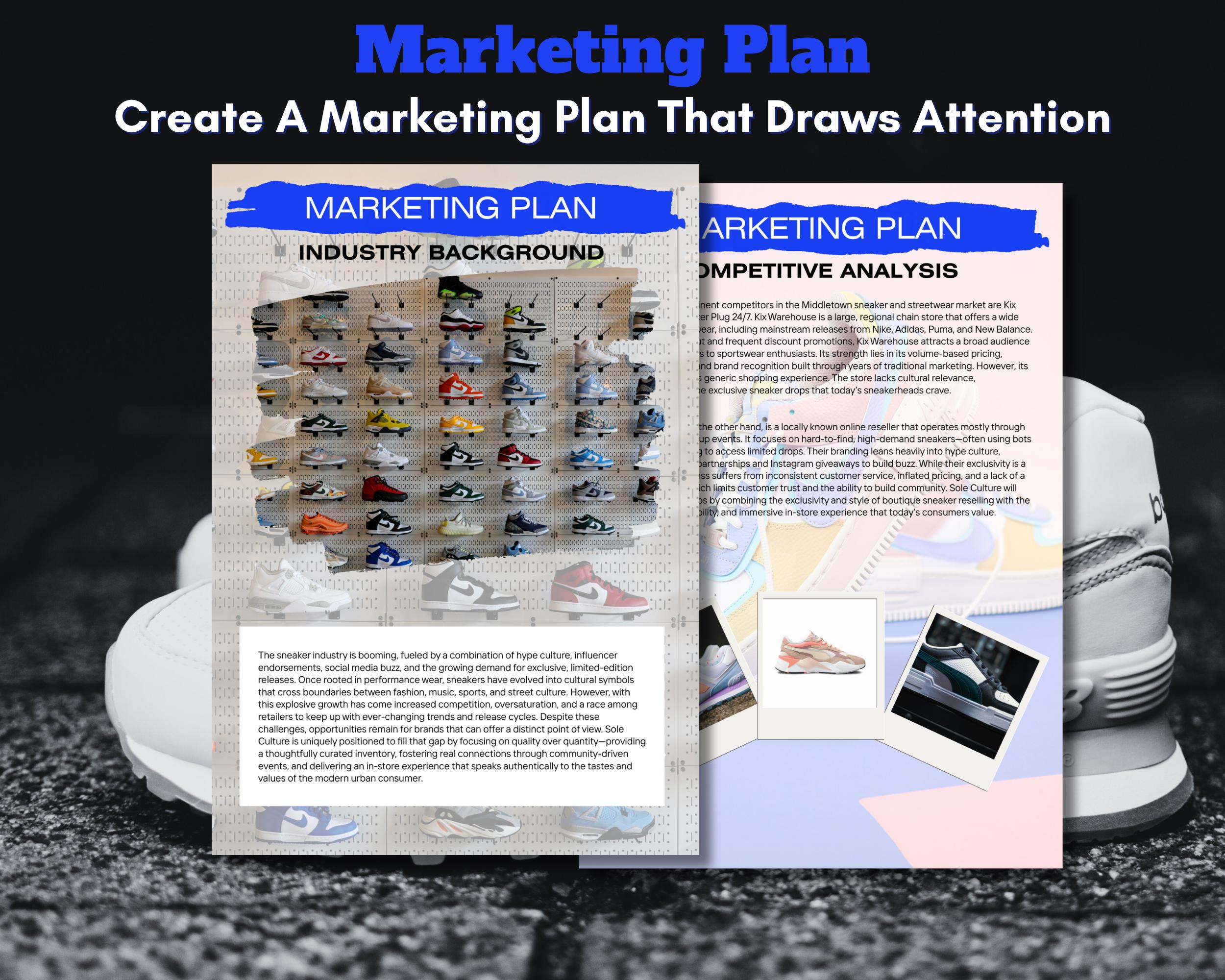 Sneaker Shop Business Plan Template Canva & Microsoft Word Easy to Edit ...
