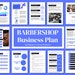 Barbershop Business Plan for Startup Barbershop - Canva Template ...