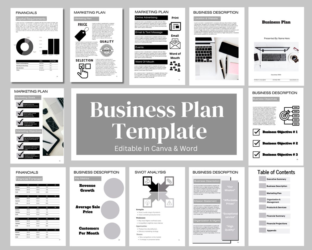 Small Business Plan Template | Small Business Planner Printable | Start ...