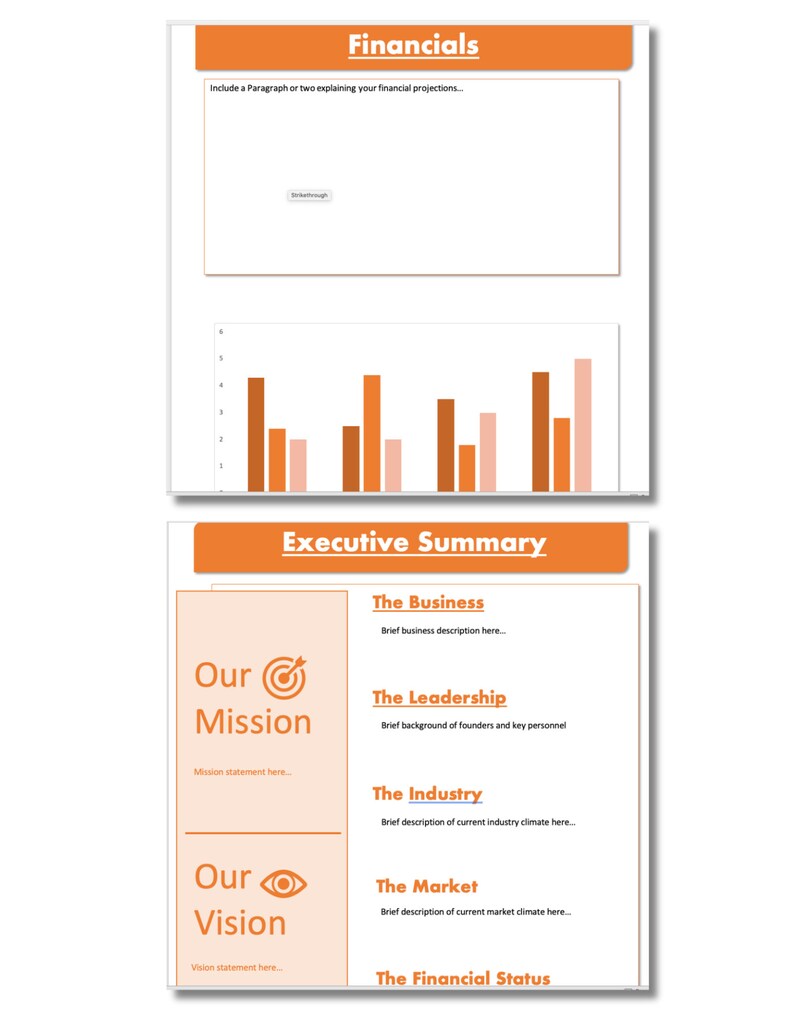 Business Plan Financial Projections Spreadsheet - Microsoft Excel ...