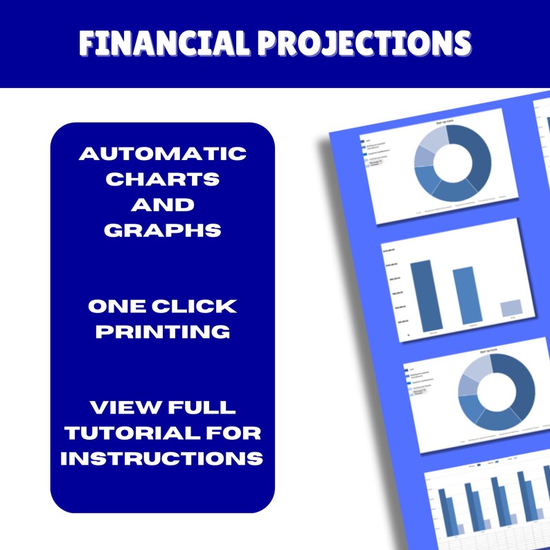Business Plan Financial Projections Spreadsheet - Template - for ...
