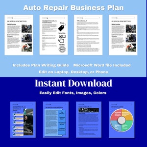 Auto Repair Shop Business Plan - Business Plan Template - Automotive ...
