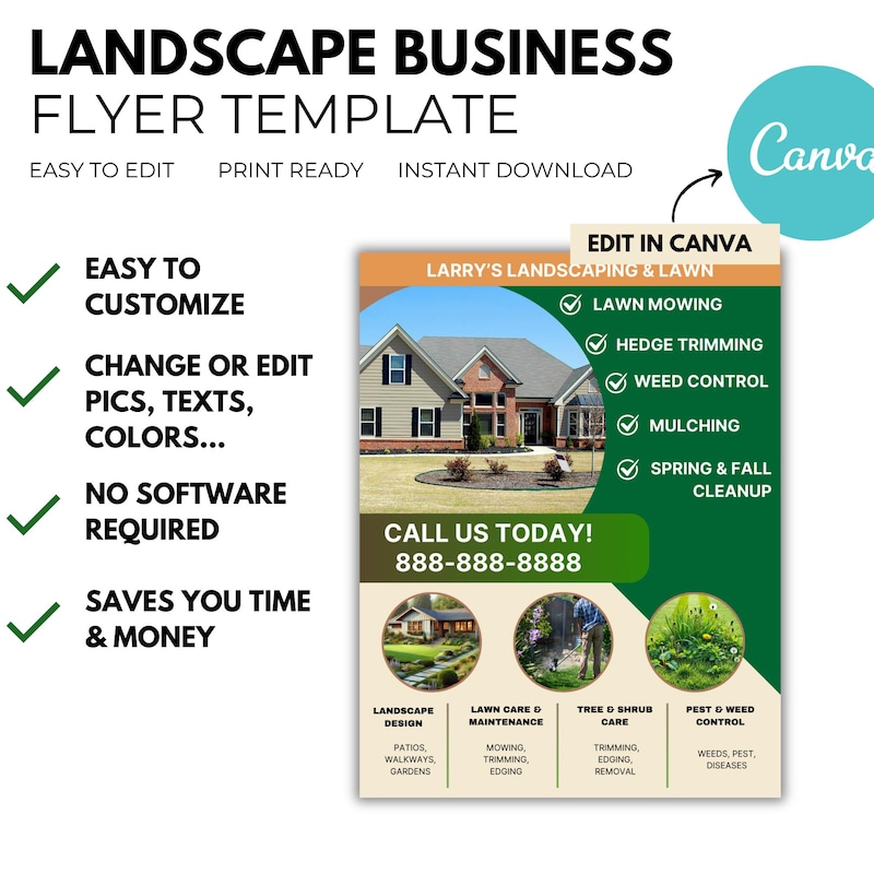 Template Flyer Tree Work - Etsy