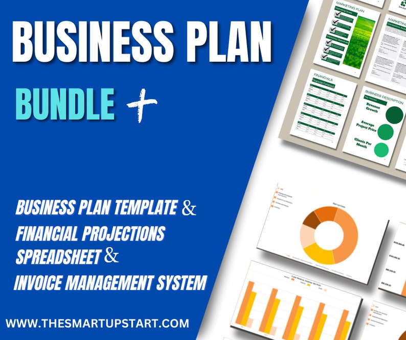 Business Plan Bundle Business Plan Template - Canva - Invoice Tracker ...
