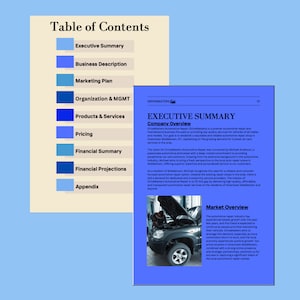 Auto Repair Shop Business Plan - Business Plan Template - Automotive ...