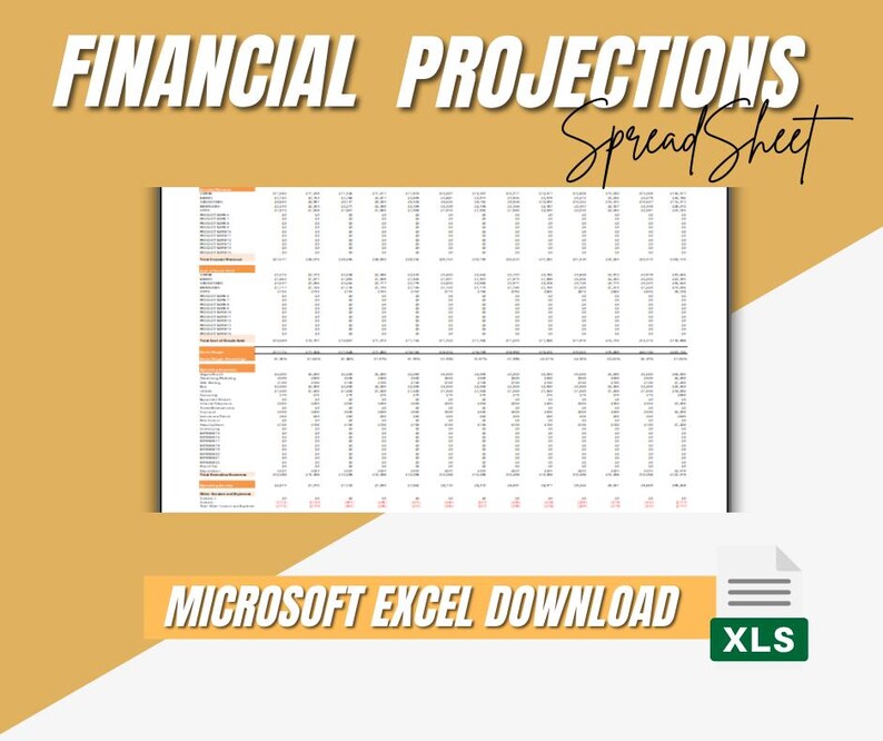 Financial Projections Spreadsheet for Start up Business - 12 Month ...