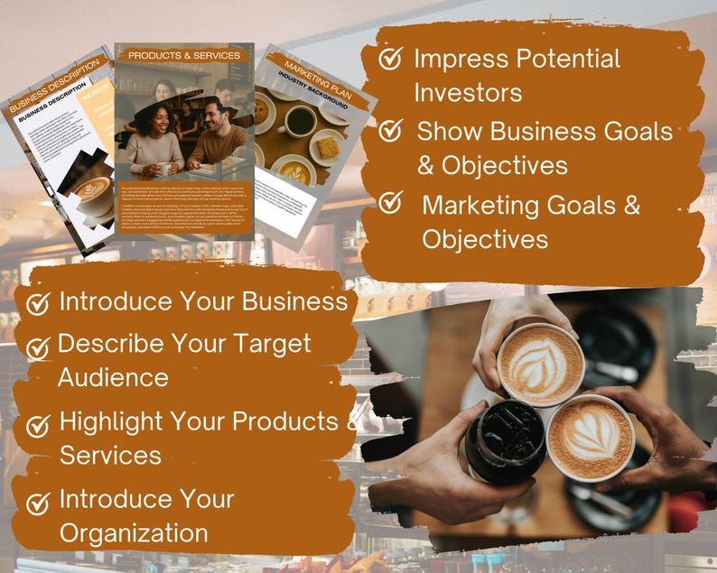 Coffee Shop Business Plan Template Café Business Plan Canva & Microsoft ...