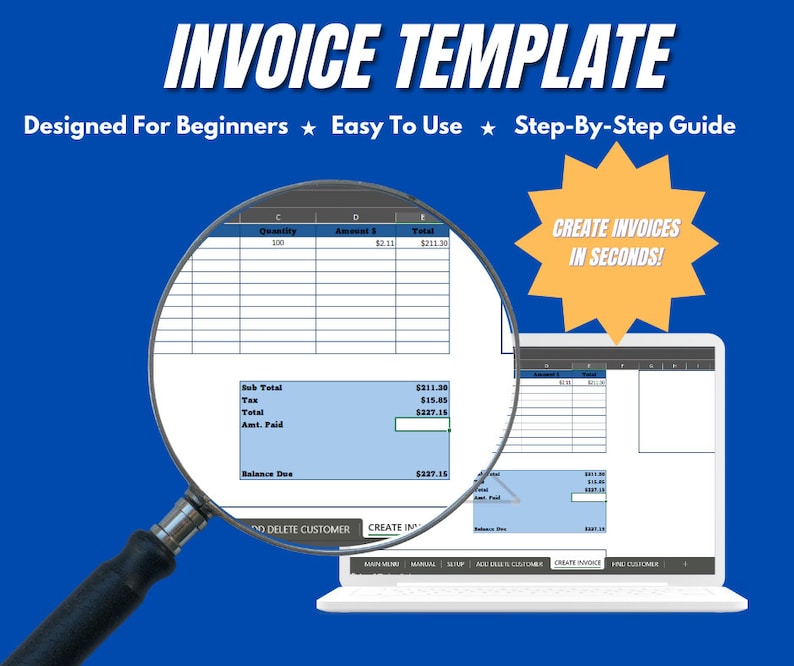 Invoice Management System for Small Business Invoice Template Instant ...