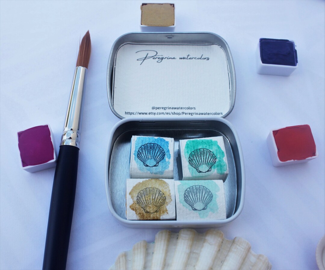 Customized Watercolor Palette, Watercolor Travel Set, Paint Set of 4 ...