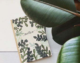 Hand Painted Journal, Hand Painted Cover Journal, Floral Painting ...