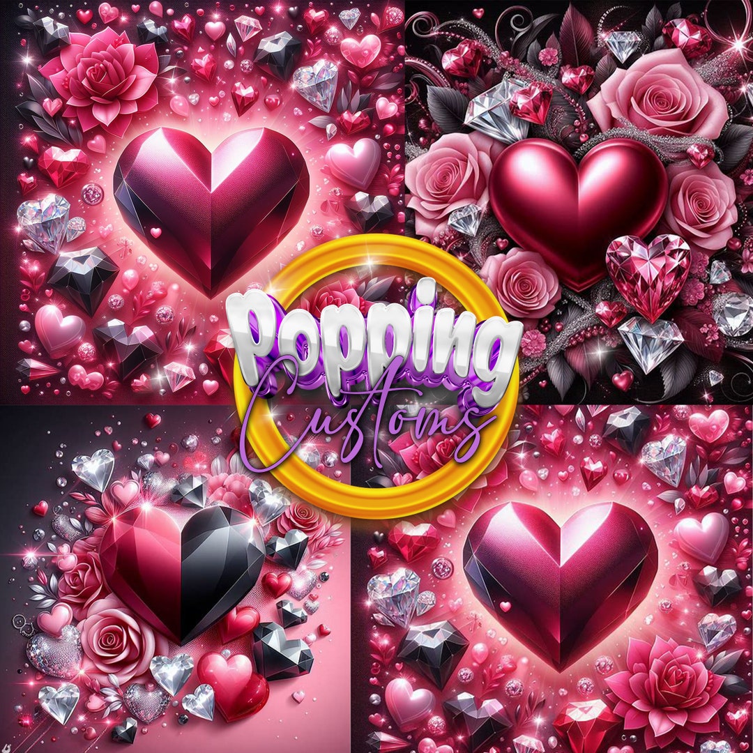 Heart Clusters Valentines Wallpaper - Etsy