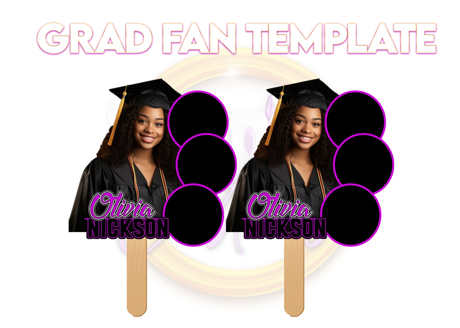 Editable Graduation Fan Template DIY Template - Etsy